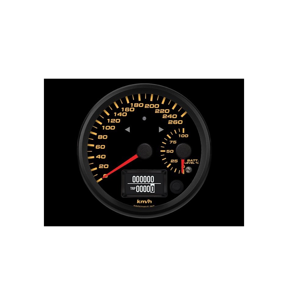 EV Dual Gauge (w/ warning) - 260 km/h Speedometer / Battery Level 101mm